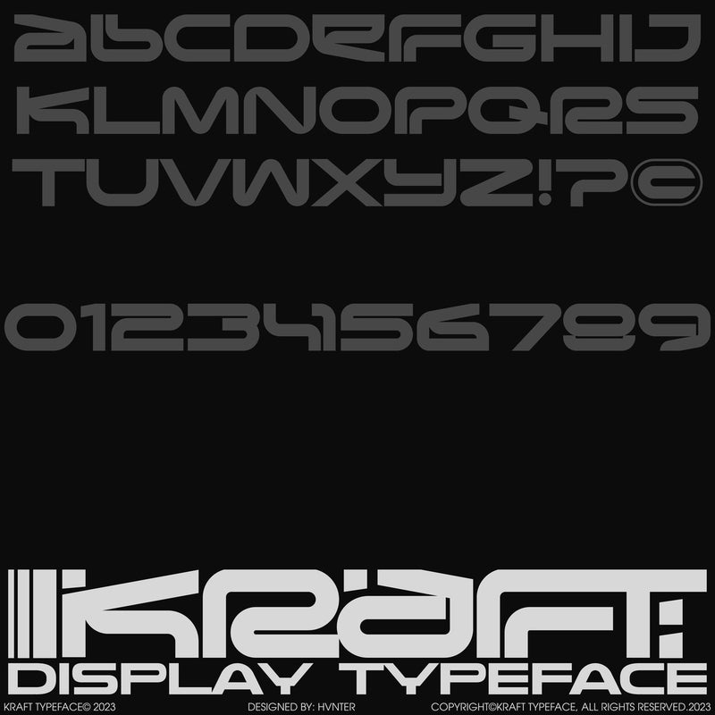 Kraft Typeface by HVNTER