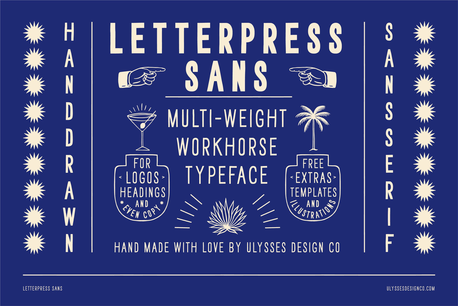 Letterpress Sans Font Family by Ulysses Design Co