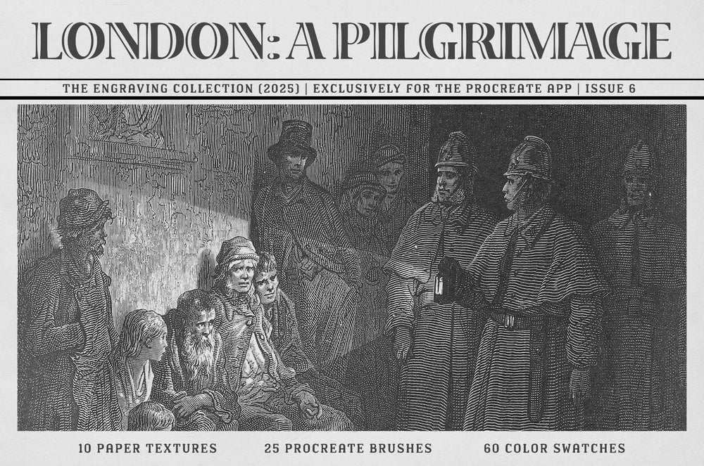 London, a Pilgrimage Procreate Kit (Free Download) by Digi Life