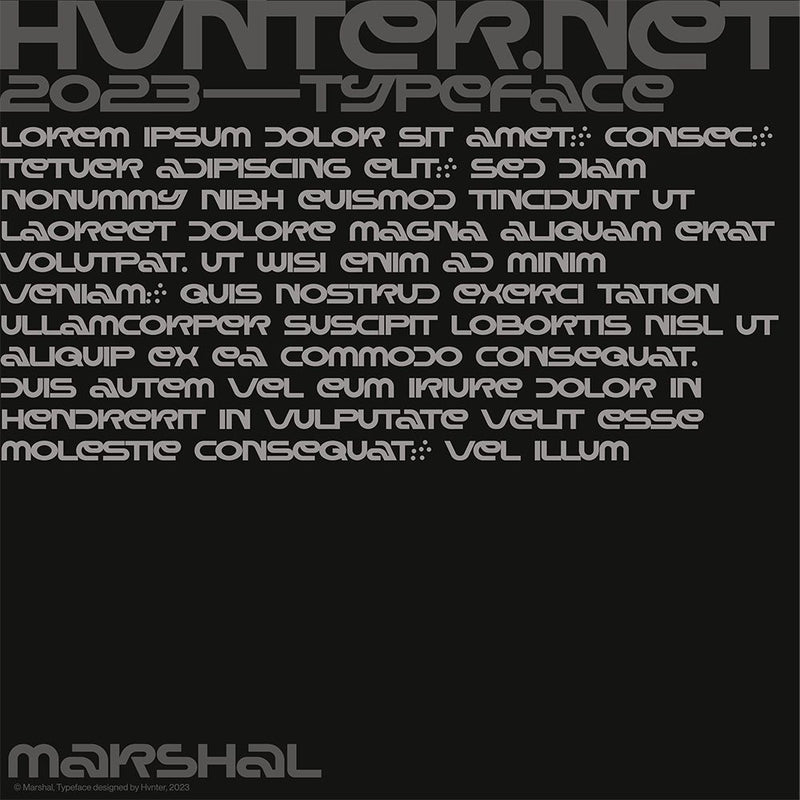 Marshal Typeface by HVNTER