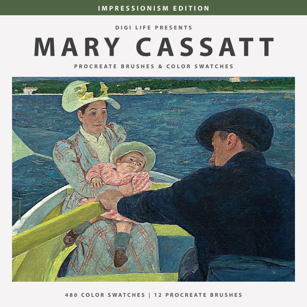 Mary Cassatt Procreate Brushes & Color Palettes by Digi Life