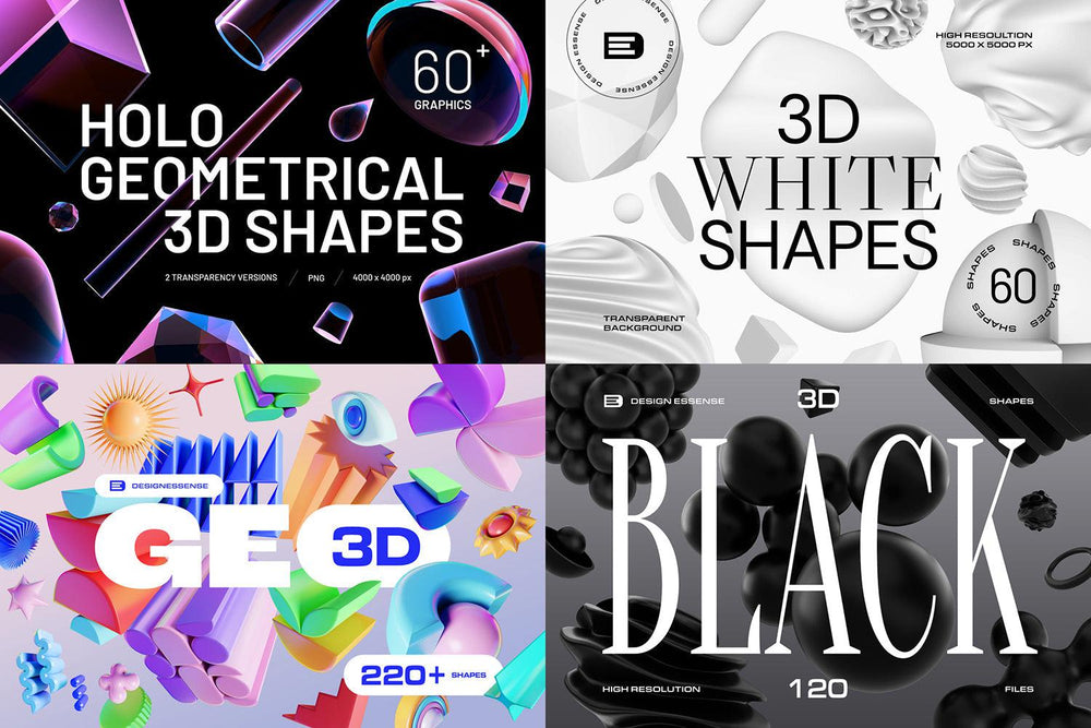 MASSIVE 3D BUNDLE - 2000+ elements by Designessense
