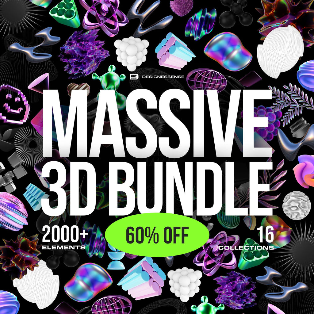 MASSIVE 3D BUNDLE - 2000+ elements by Designessense