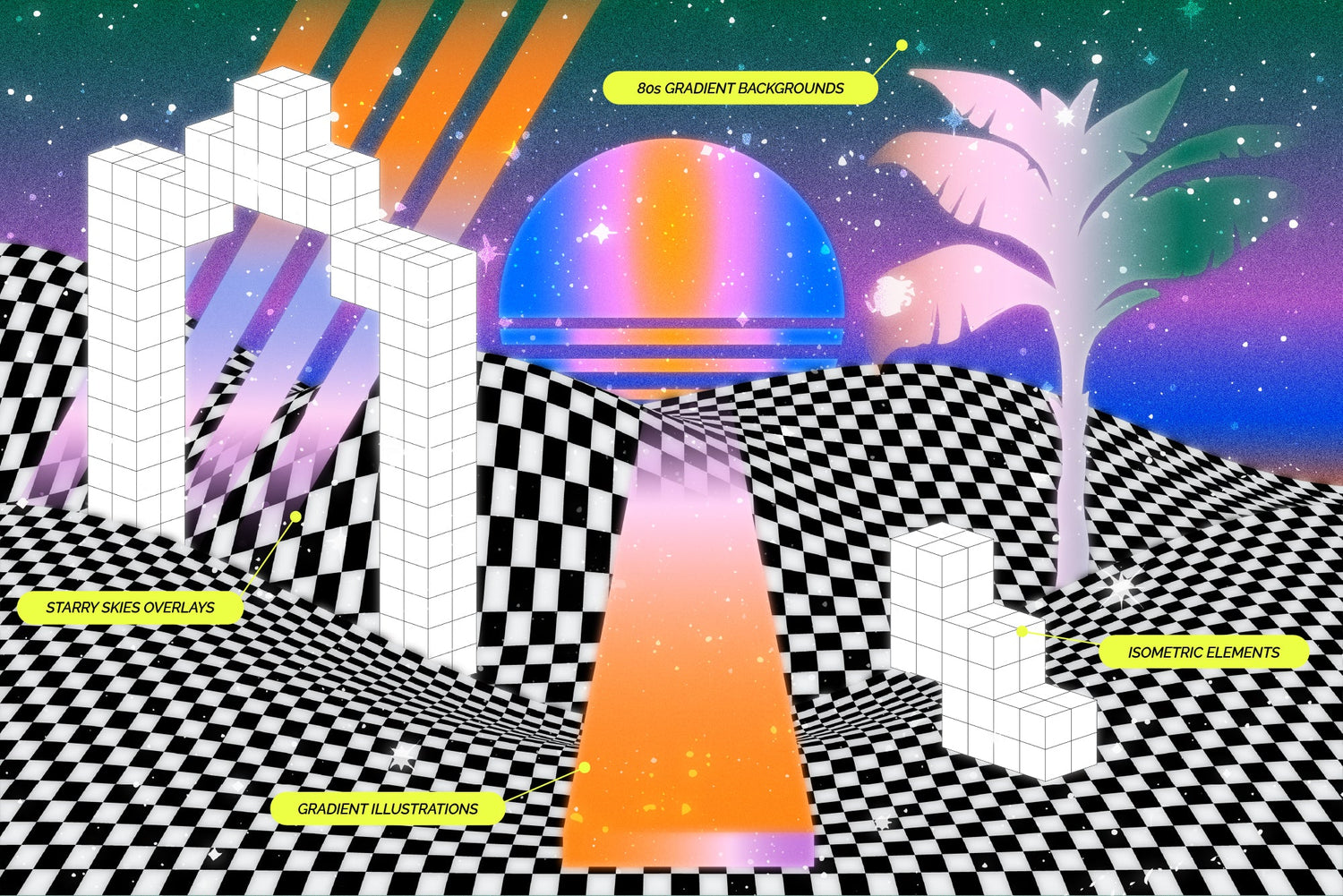 META HORIZONS Vector Elements by angelainthefields