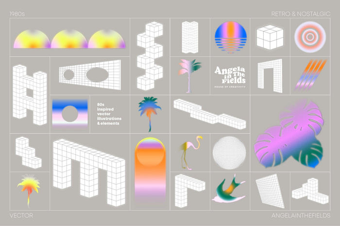 META HORIZONS Vector Elements by angelainthefields