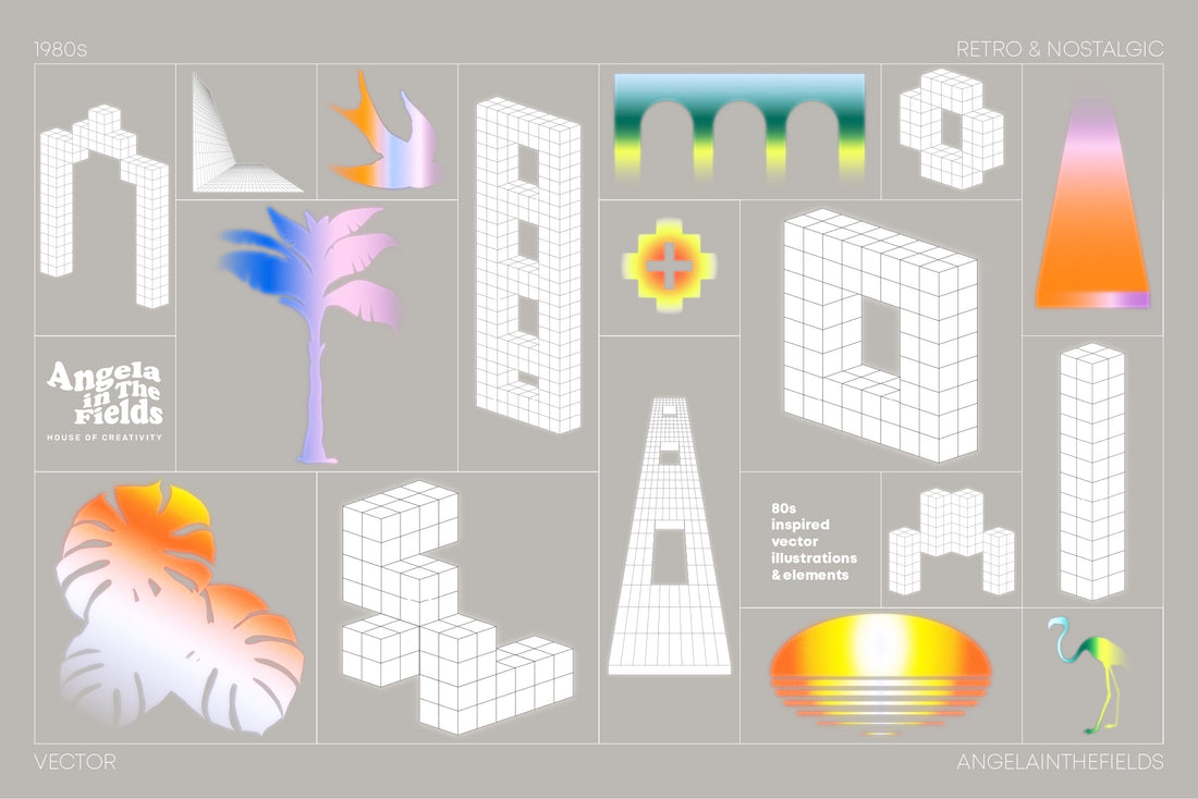 META HORIZONS Vector Elements by angelainthefields