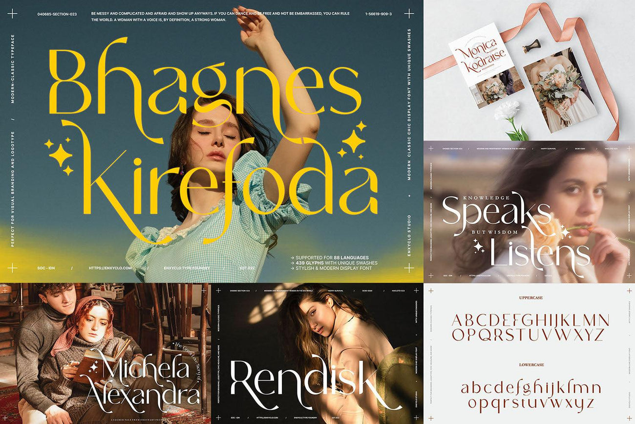 Modern Font Mega Bundle (Vol.01) by Enxyclo Studio