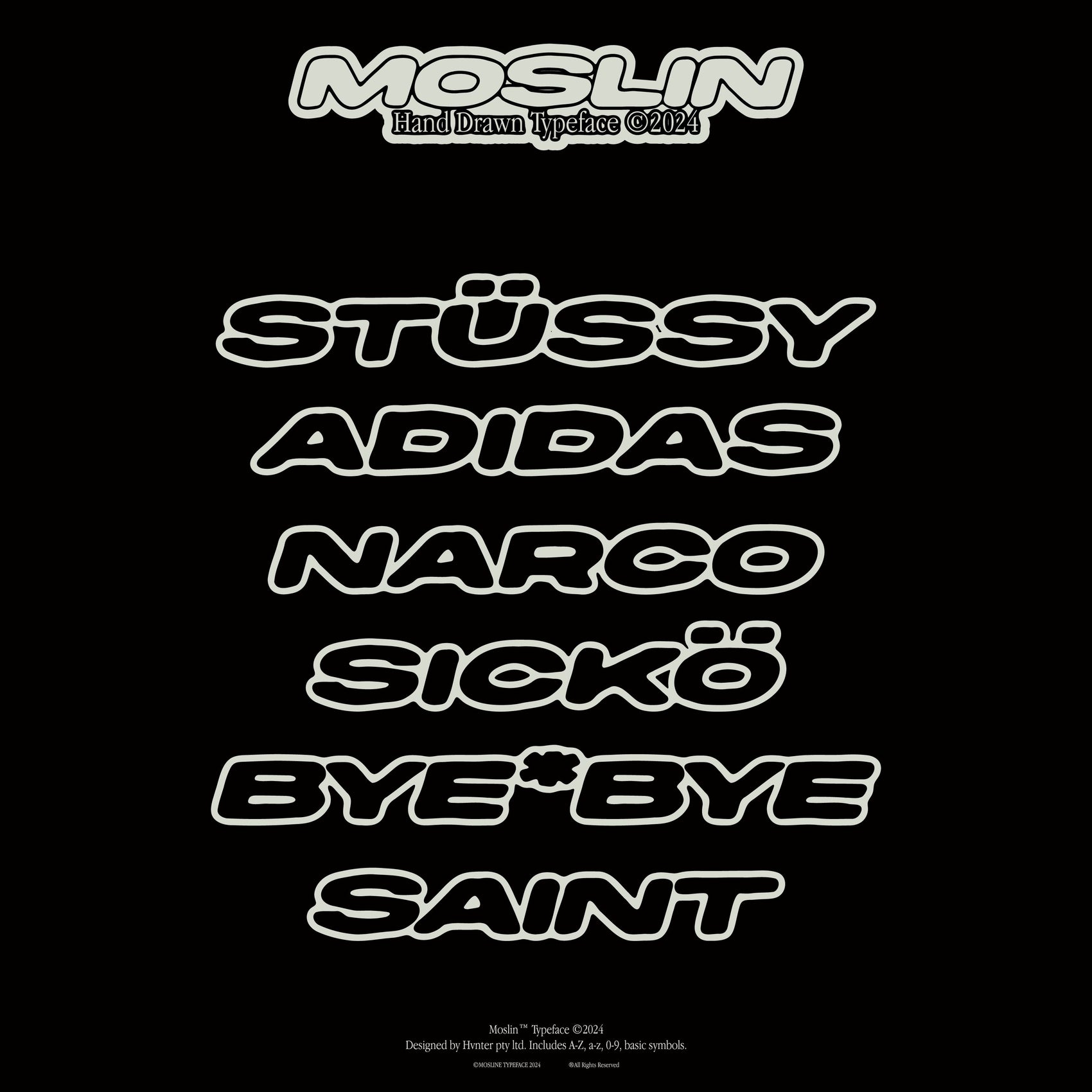 Moslin Typeface by HVNTER
