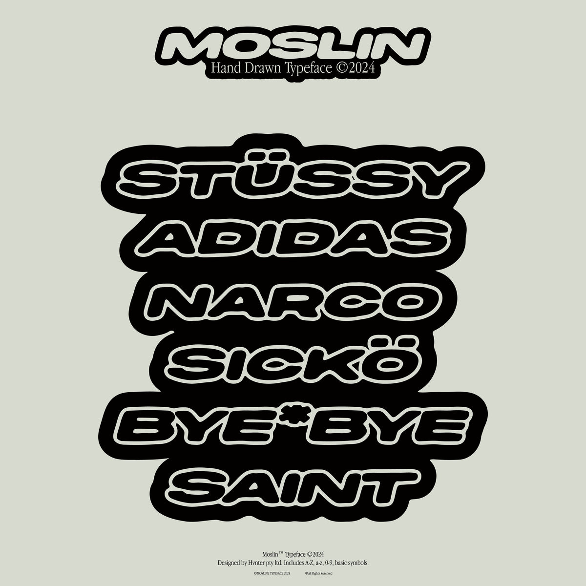 Moslin Typeface by HVNTER