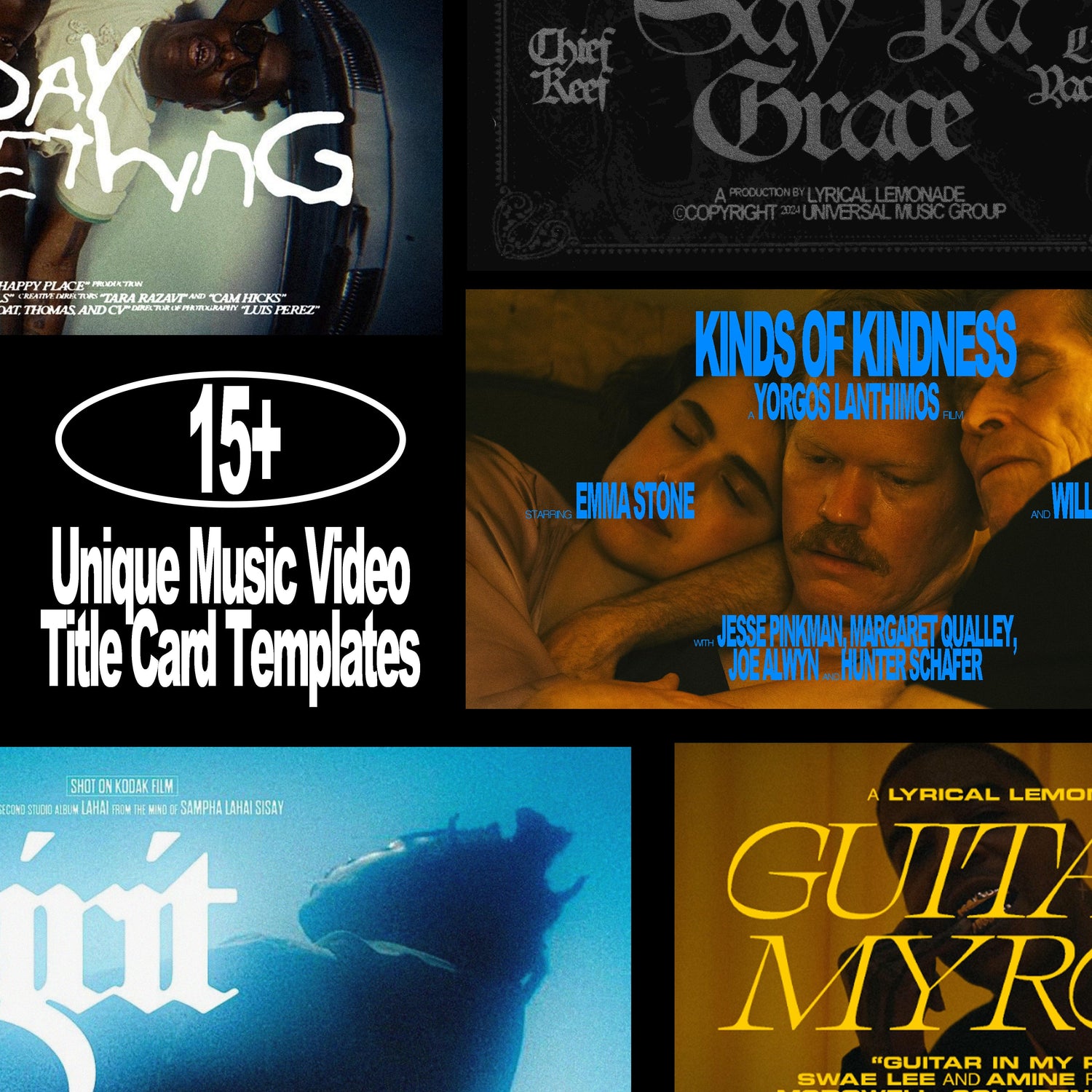 Music Video Title Templates by Blaine Pate Studio