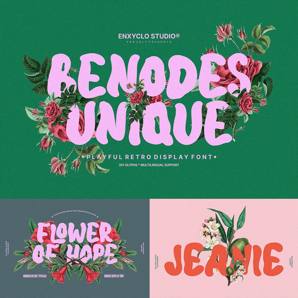 NCL Benodes Unique - Playful Retro Display Font by Enxyclo Studio