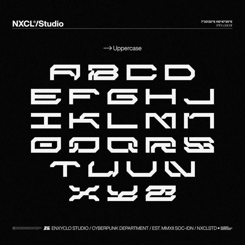 NCL BRAYQOSE - Cyberpunk Futuristic Font by Enxyclo Studio