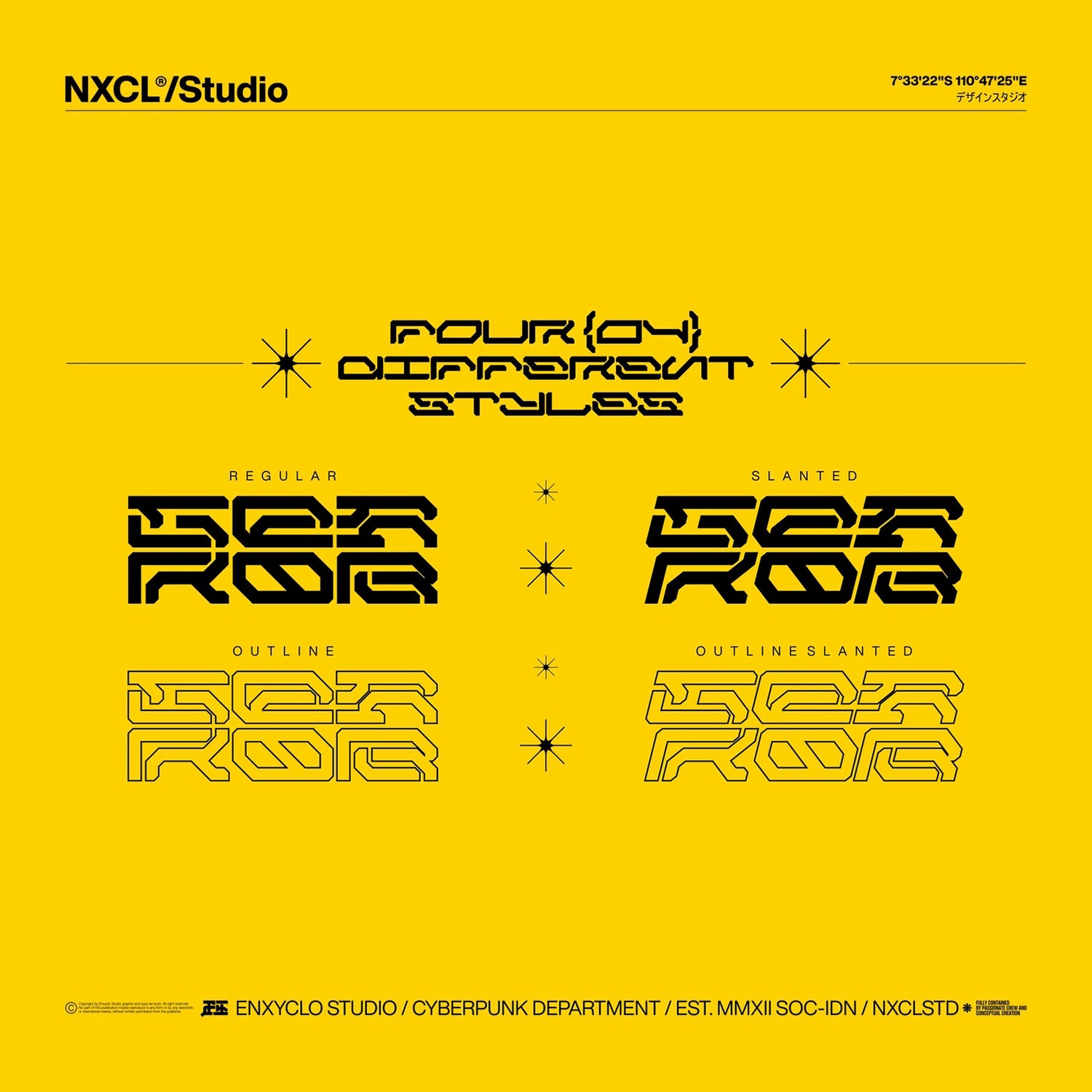 NCL GESROB - Cyberpunk Futuristic Mecha Font by Enxyclo Studio