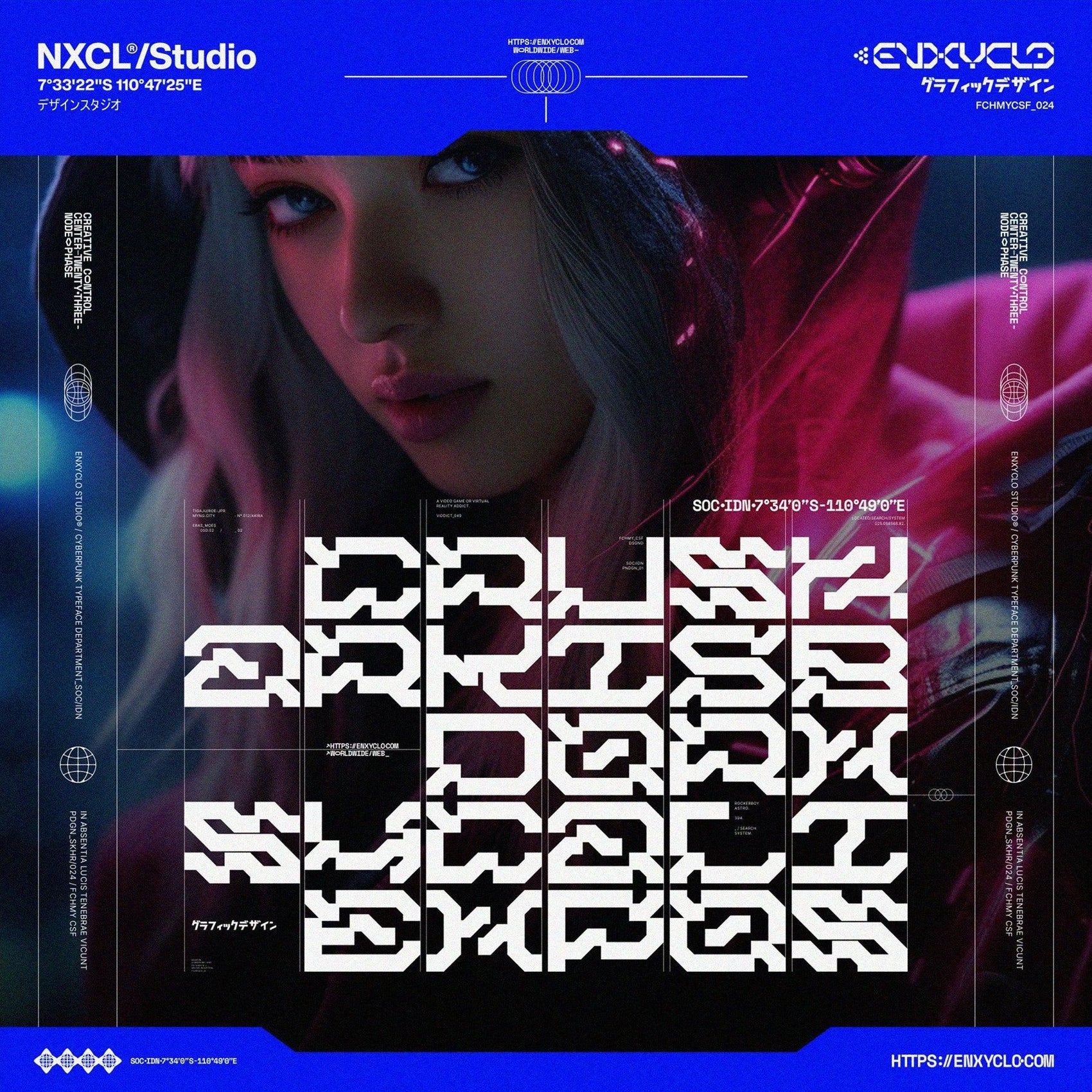 NCL GRAXEBEOSA - Cyberpunk Futuristic Techno Mecha Font by Enxyclo Studio