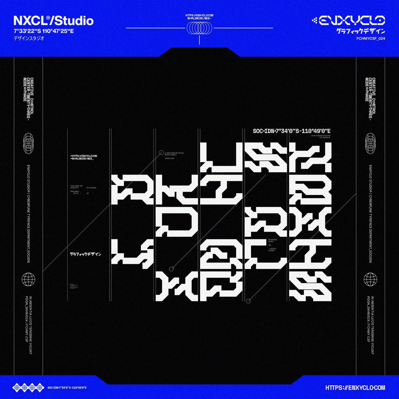 NCL GRAXEBEOSA - Cyberpunk Futuristic Techno Mecha Font by Enxyclo Studio