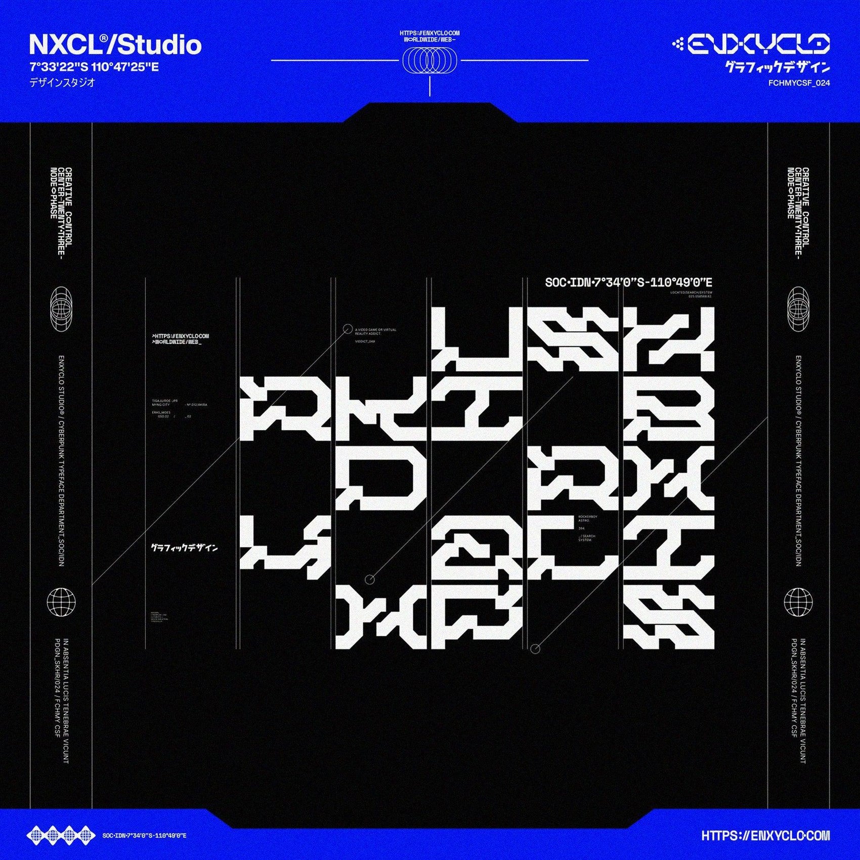 NCL GRAXEBEOSA - Cyberpunk Futuristic Techno Mecha Font by Enxyclo Studio