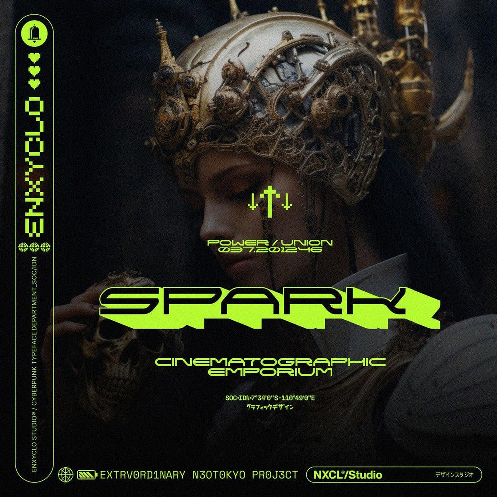 NCL Kamver - Futuristic Cyberpunk Space Techno Font by Enxyclo Studio