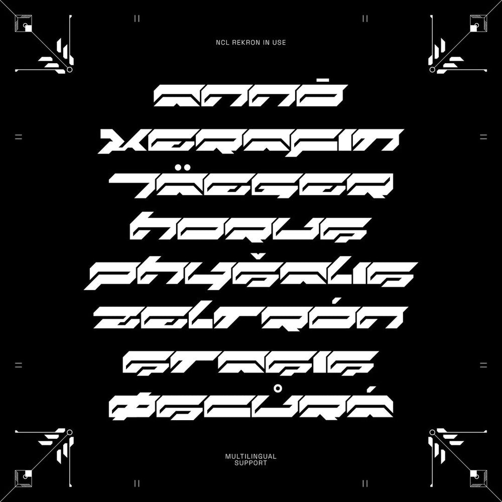 NCL REKRON - Y2K FUTURISTIC TECH FONT by Enxyclo Studio