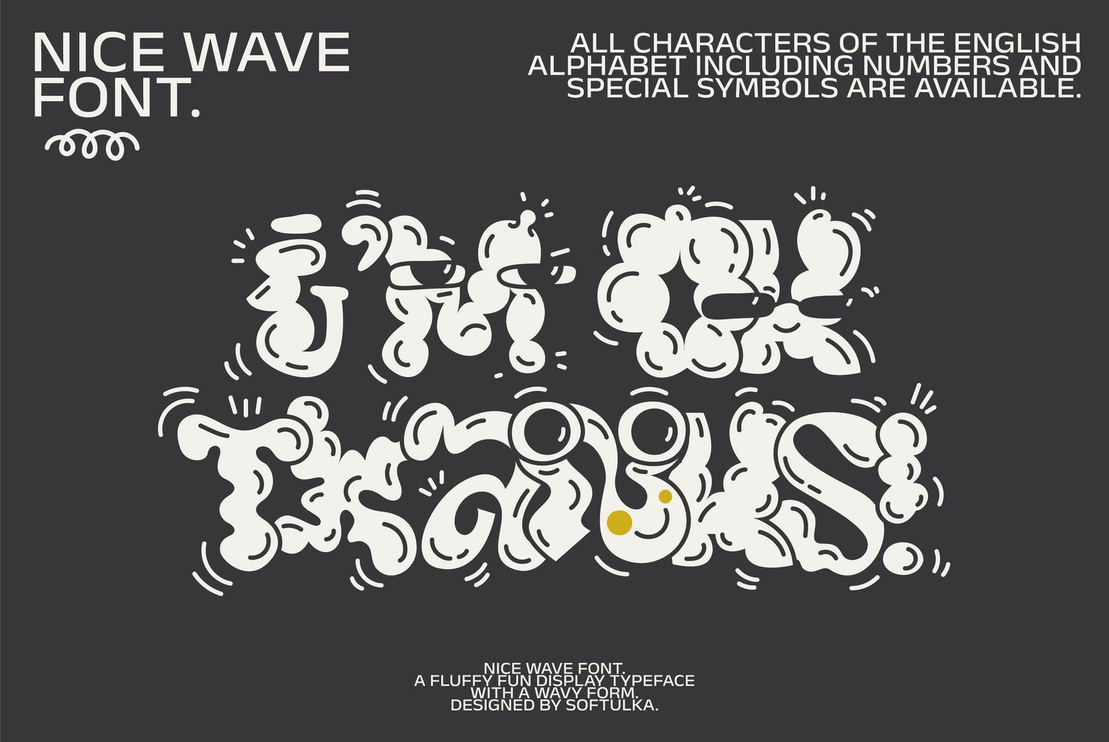 Nice Wave Font - Fun Display Typeface by Softulka