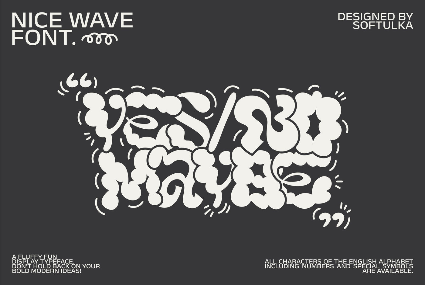 Nice Wave Font - Fun Display Typeface by Softulka
