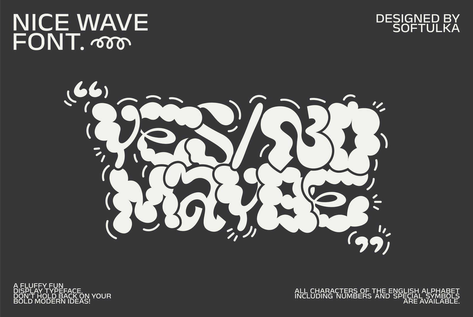 Nice Wave Font - Fun Display Typeface by Softulka