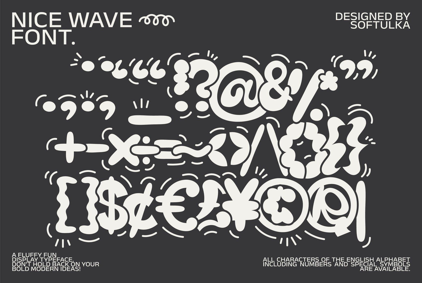 Nice Wave Font - Fun Display Typeface by Softulka
