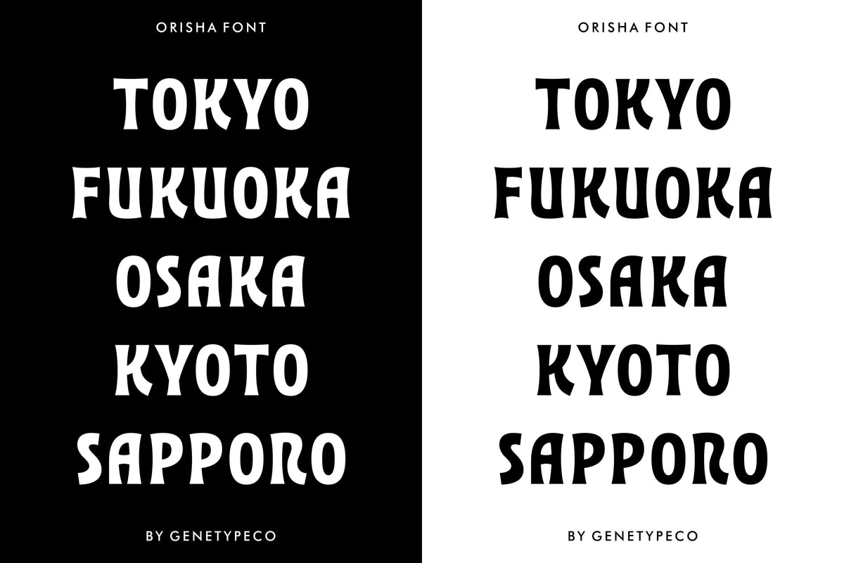 Orisha Typeface by Genetypeco