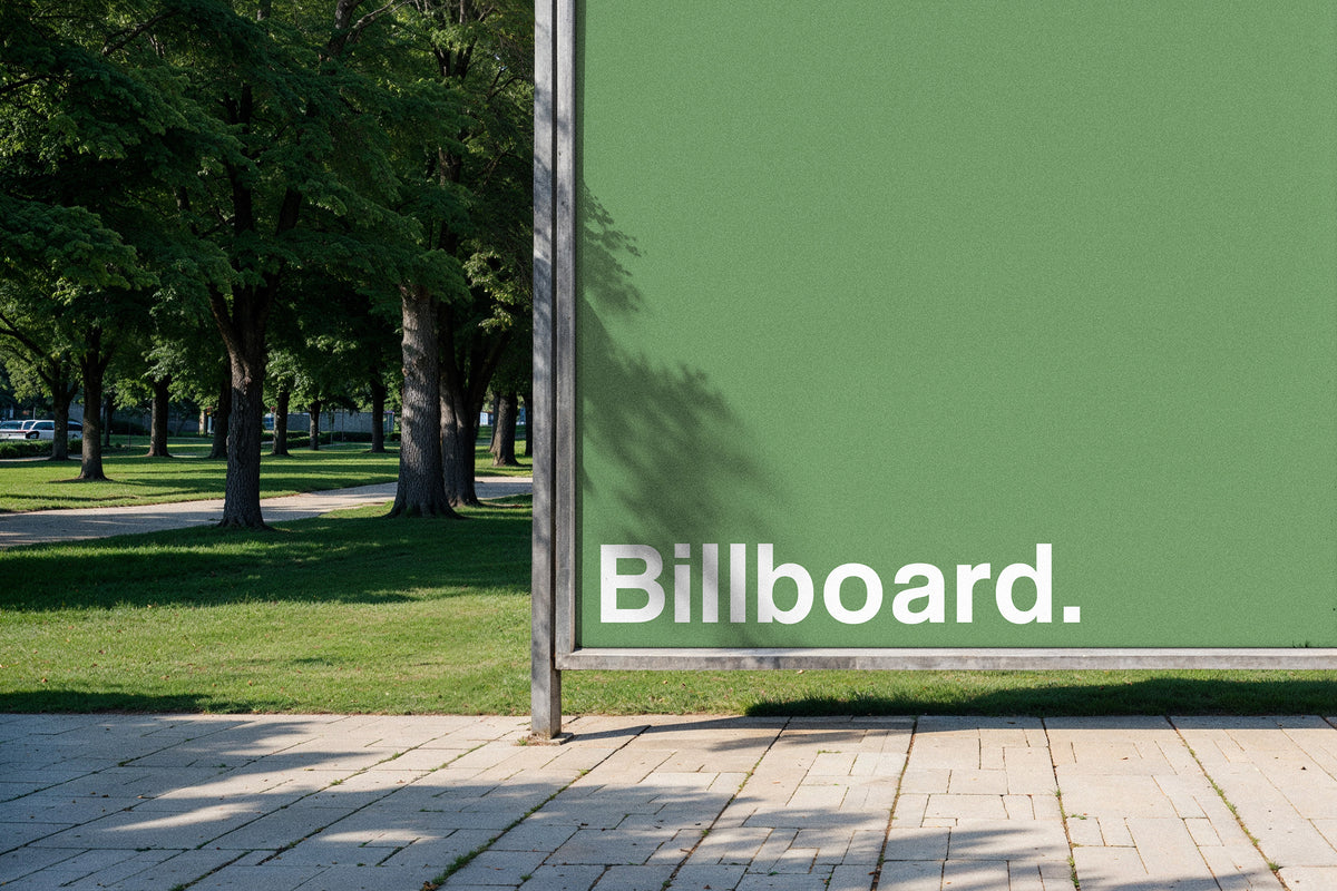 Outdoor Square Billboard Mockup by Pixelbuddha