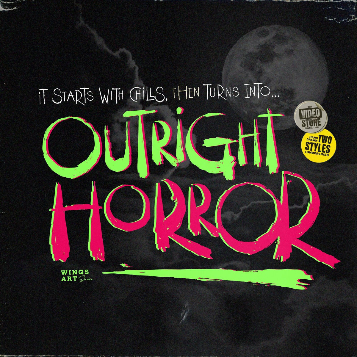 Outright Horror: Hand-drawn Halloween Font by Wingsart Studio