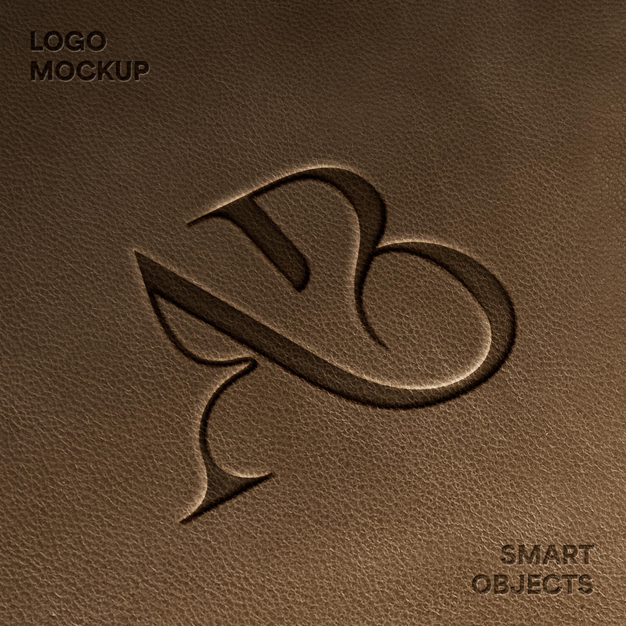 Pressed Leather Logo Mockup by Pixelbuddha
