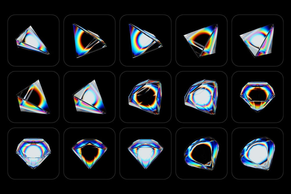 Prism Glass 3D Shapes by Designessense