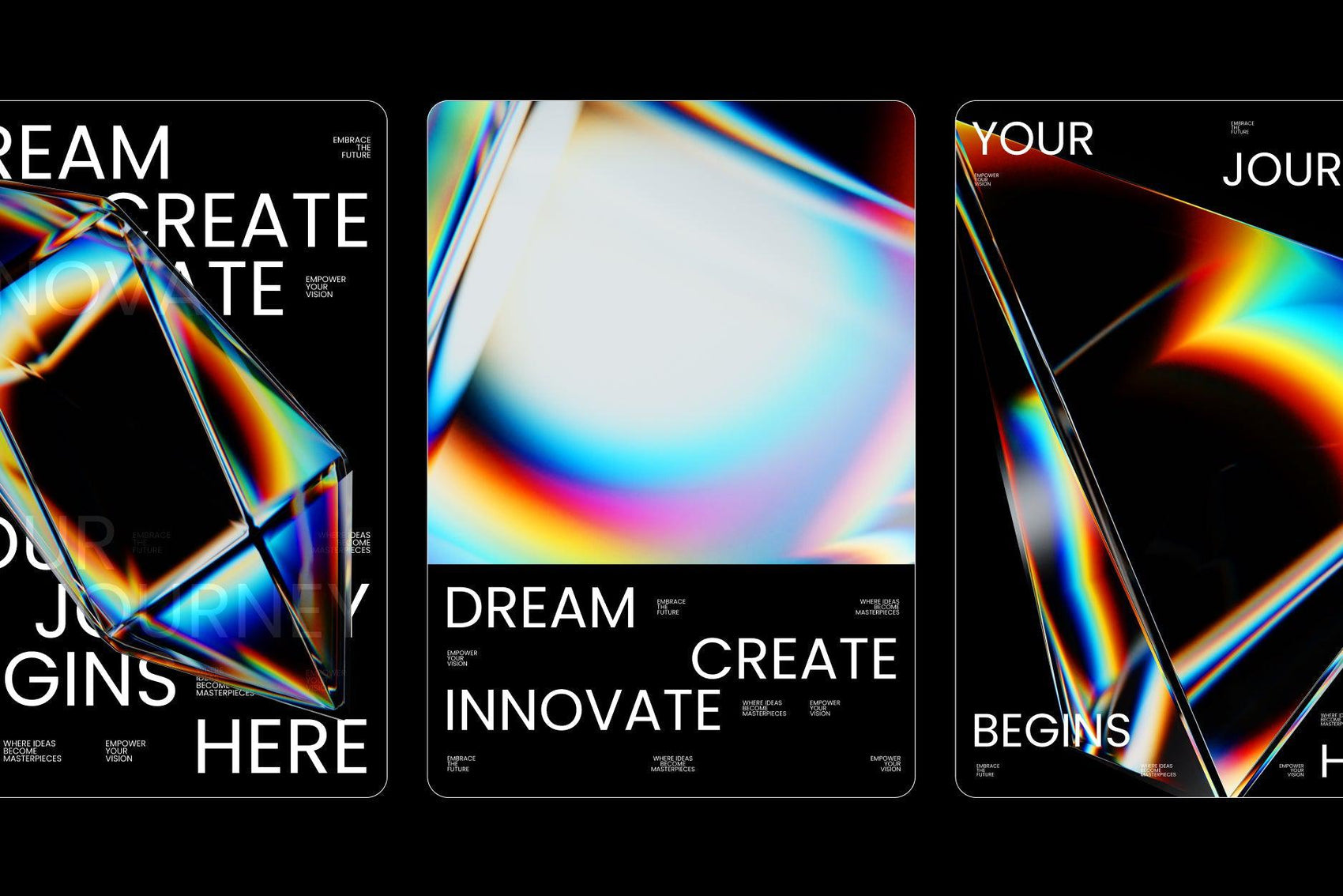 Prism Glass 3D Shapes by Designessense