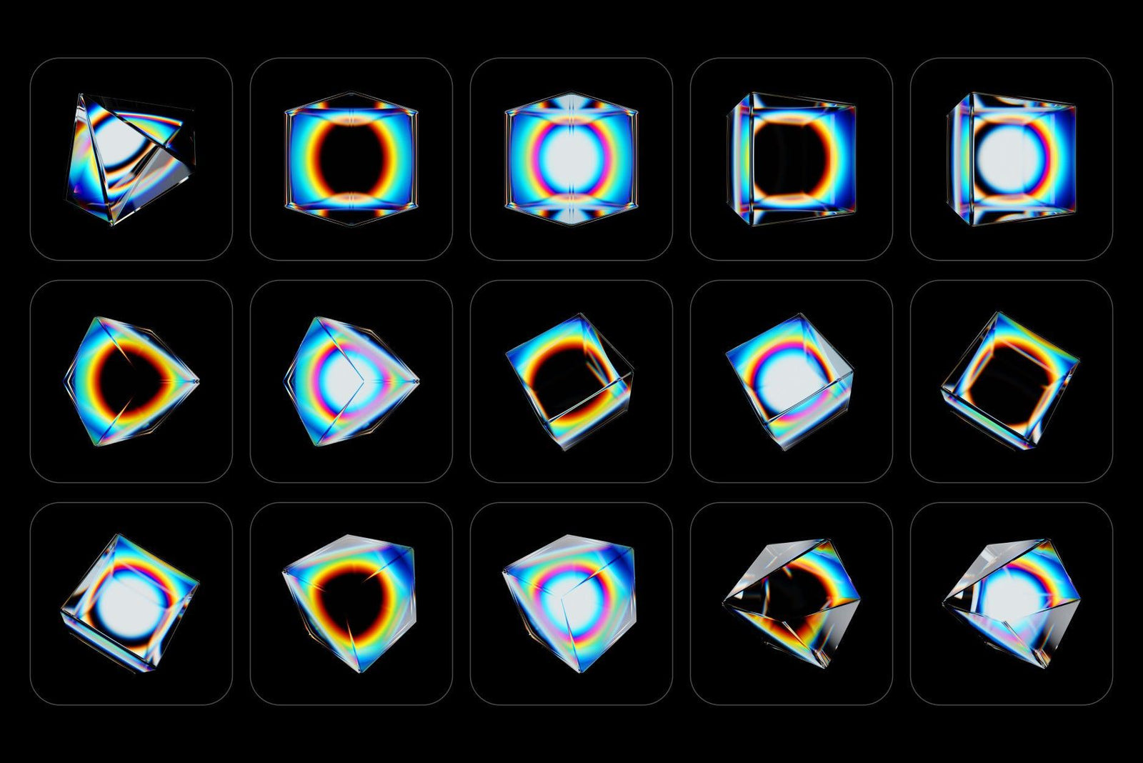 Prism Glass 3D Shapes by Designessense