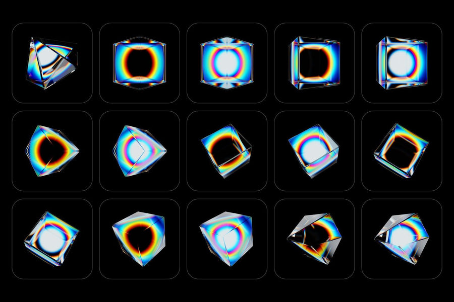 Prism Glass 3D Shapes by Designessense