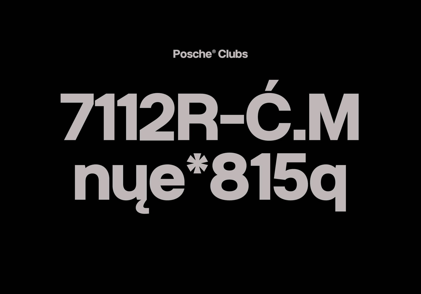PS Clubs | Display Typeface by Posche Type