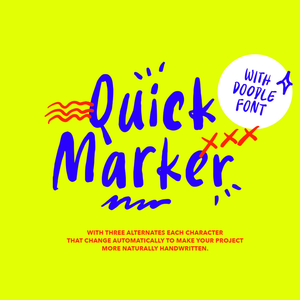 Quick Marker - Quote Font + Doodle by Sarid Ezra