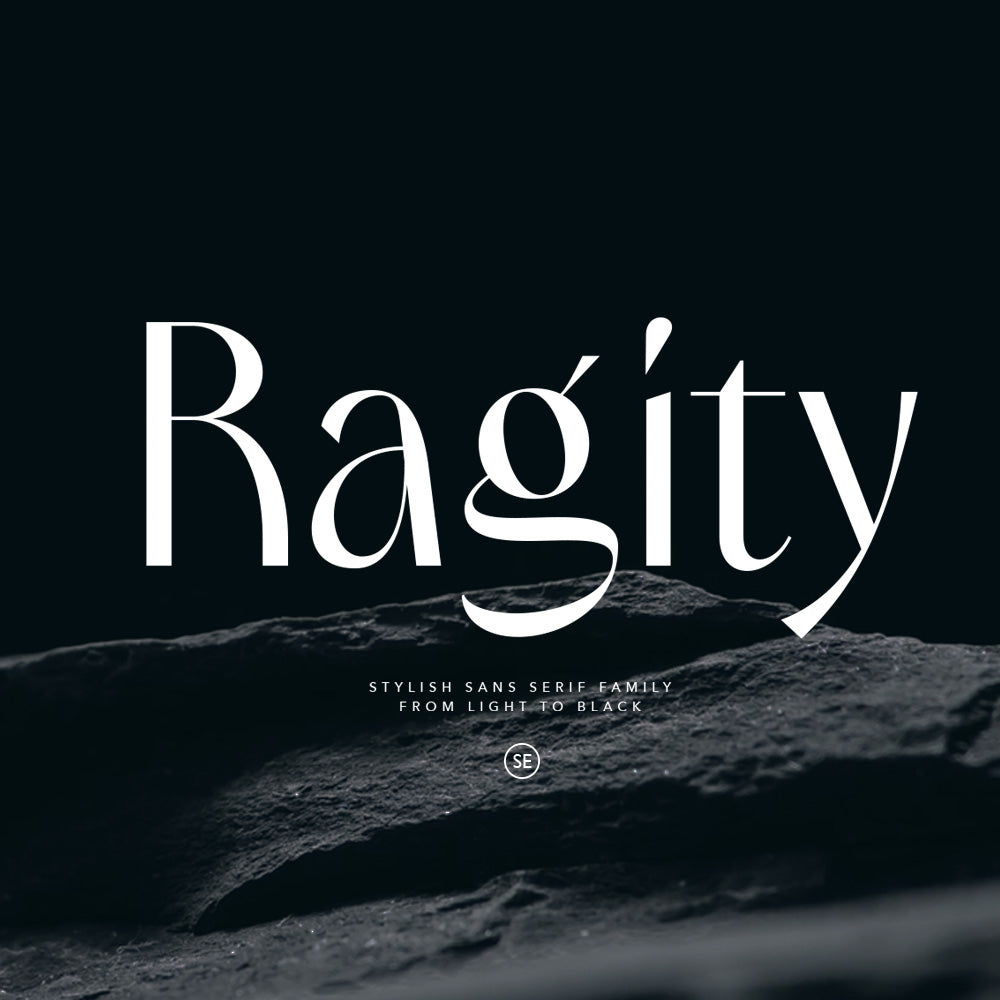Ragity - Stylish Sans (7 FONTS) by Sarid Ezra