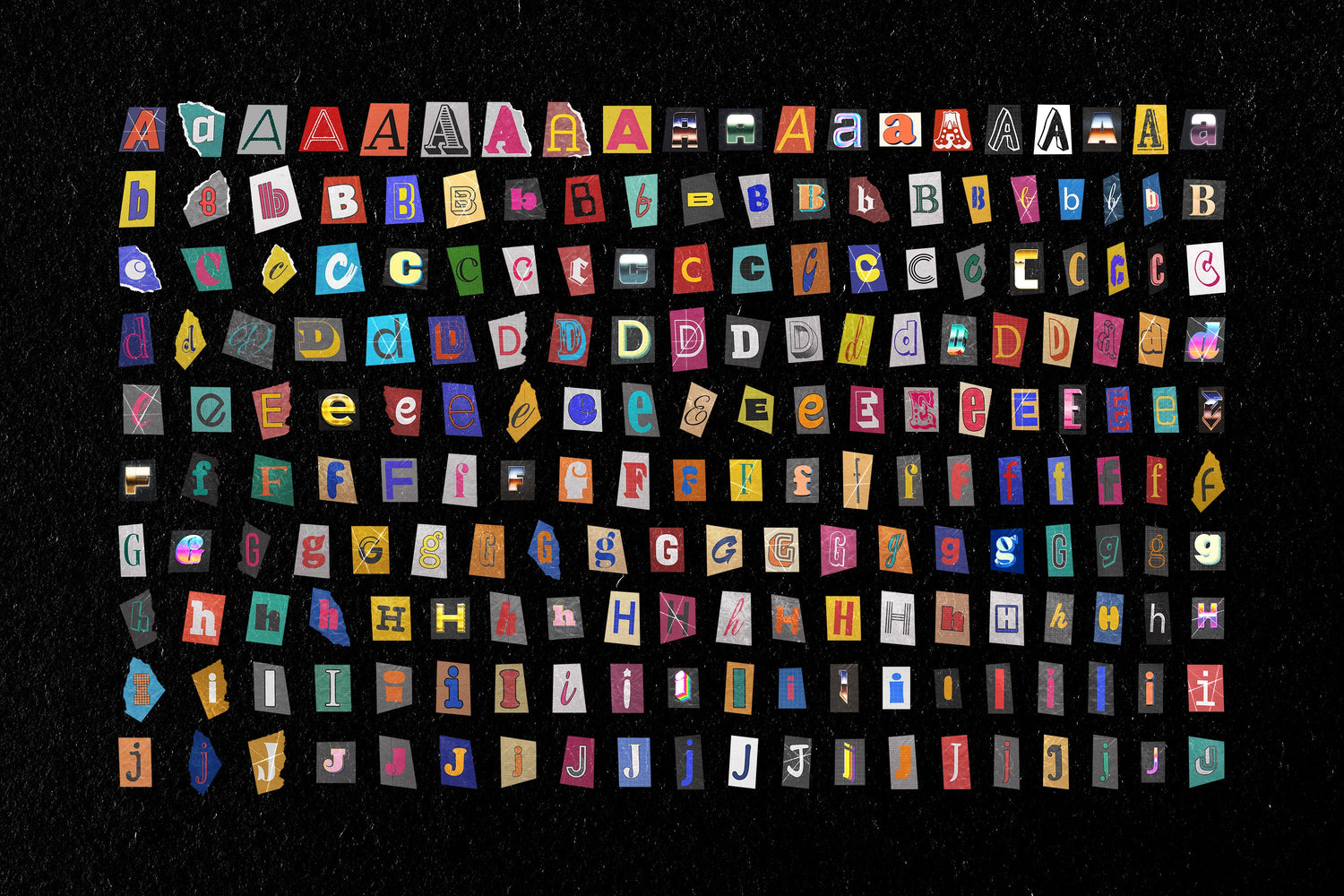 Ransom Note Letters Collection by Pixelbuddha