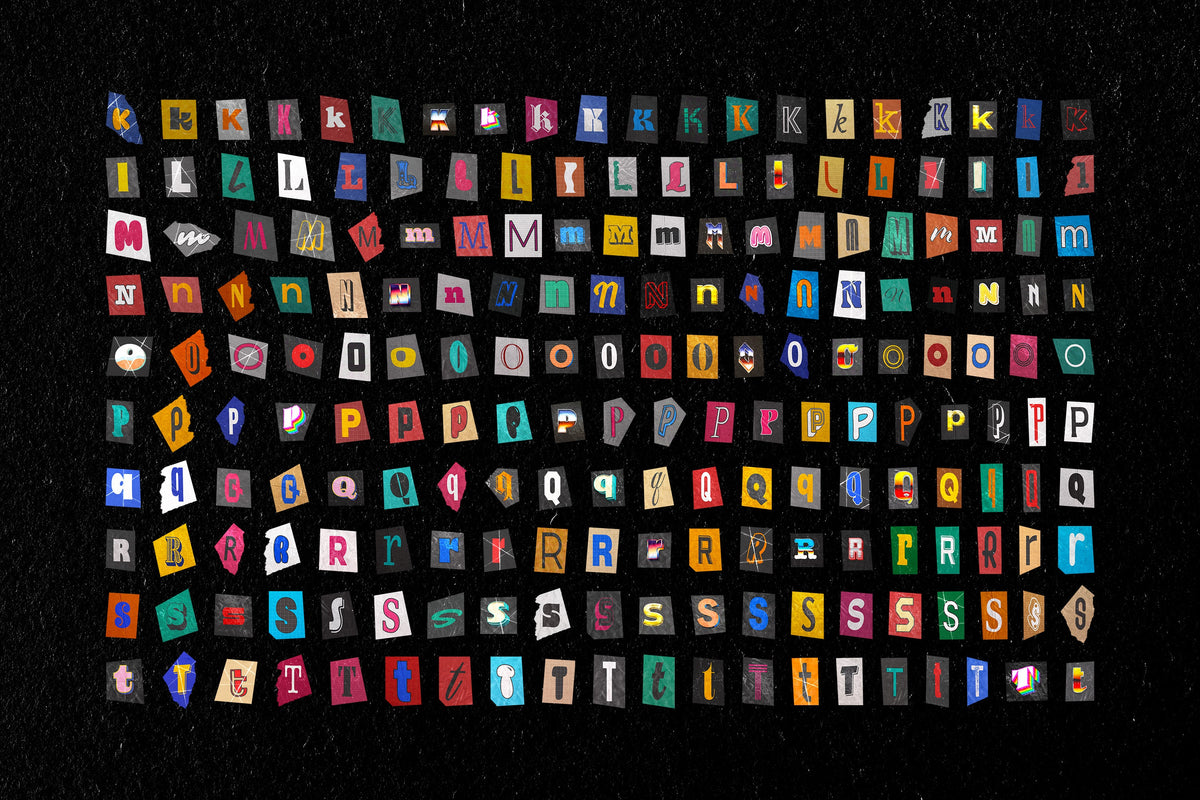 Ransom Note Letters Collection by Pixelbuddha
