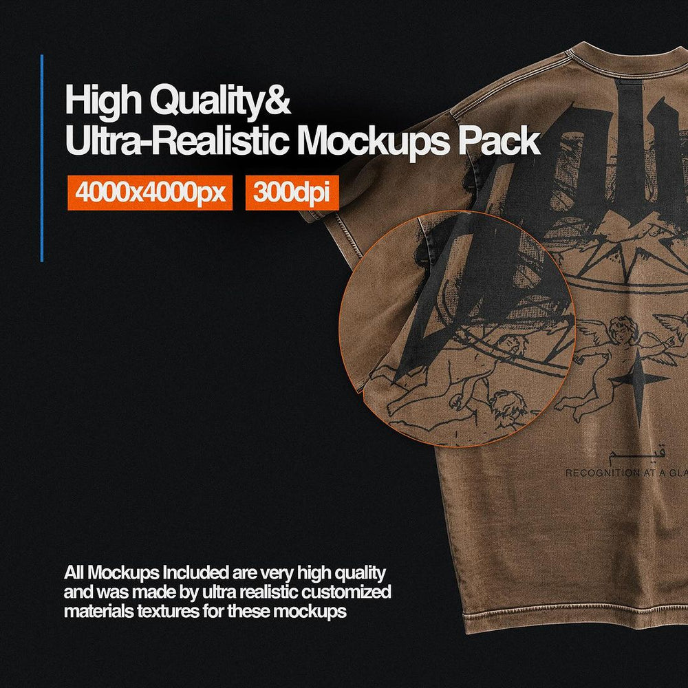 Realistic 8 Mockups Oversize T-Shirts by Züli