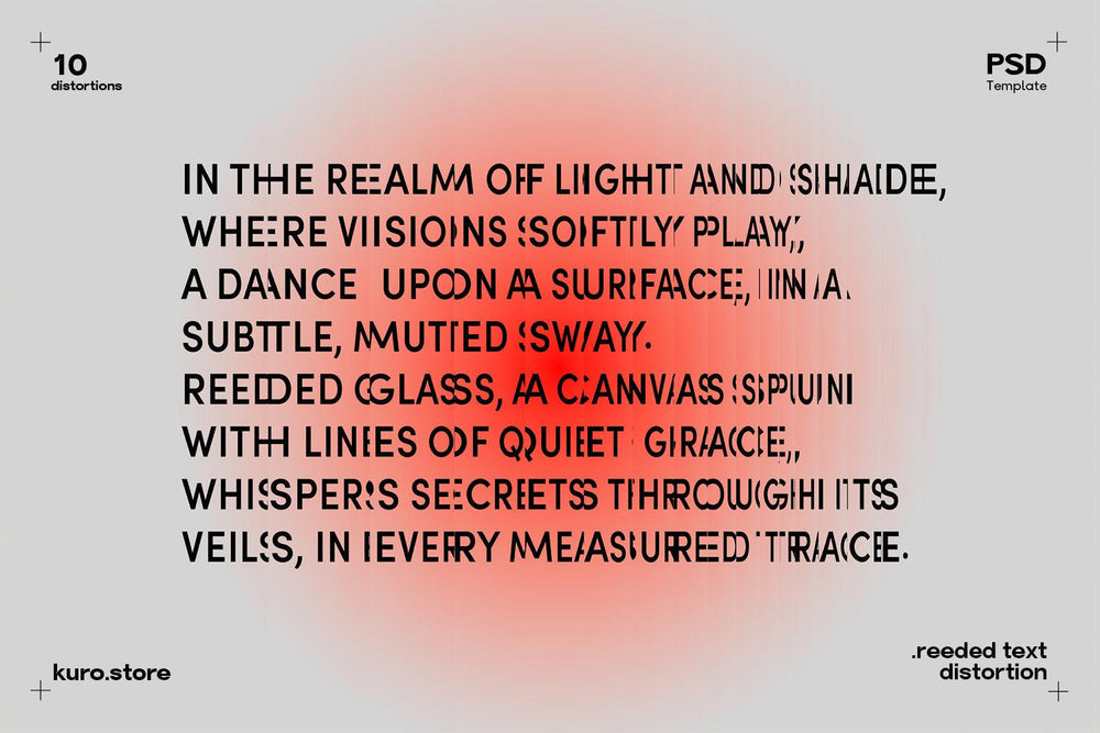 Reeded Text Distortion Effect by Kuro