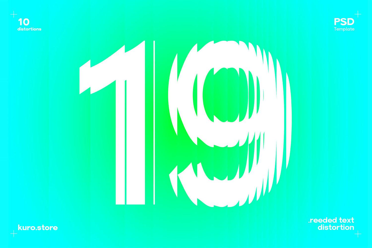 Reeded Text Distortion Effect by Kuro