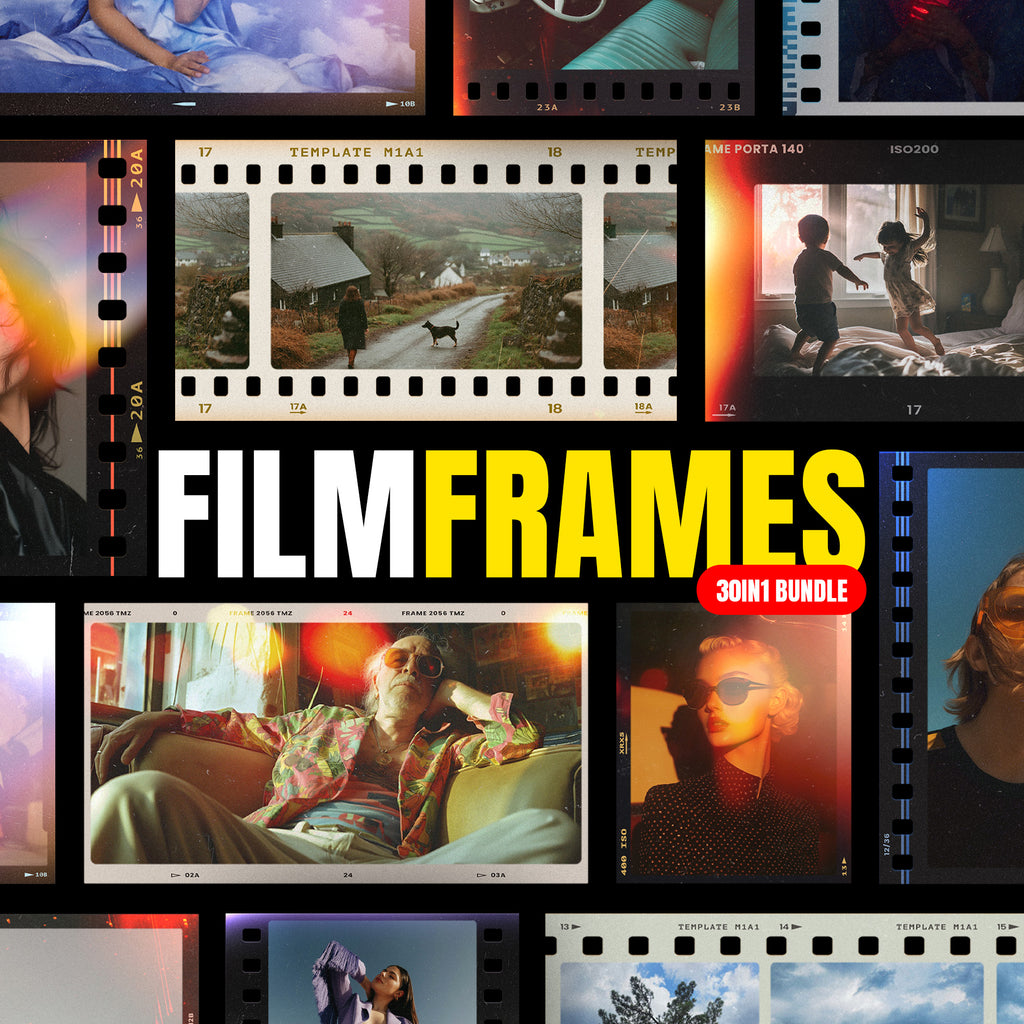 Retro Film Frames Bundle by Pixelbuddha