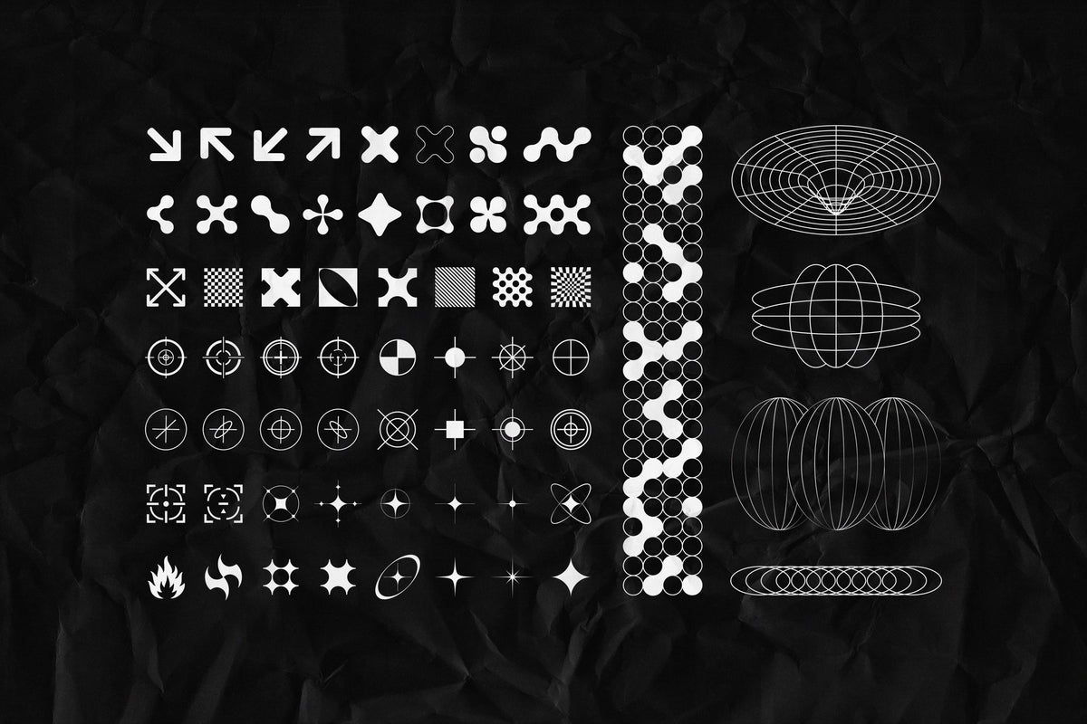 Retro-Futuristic Shapes Collection by Pixelbuddha