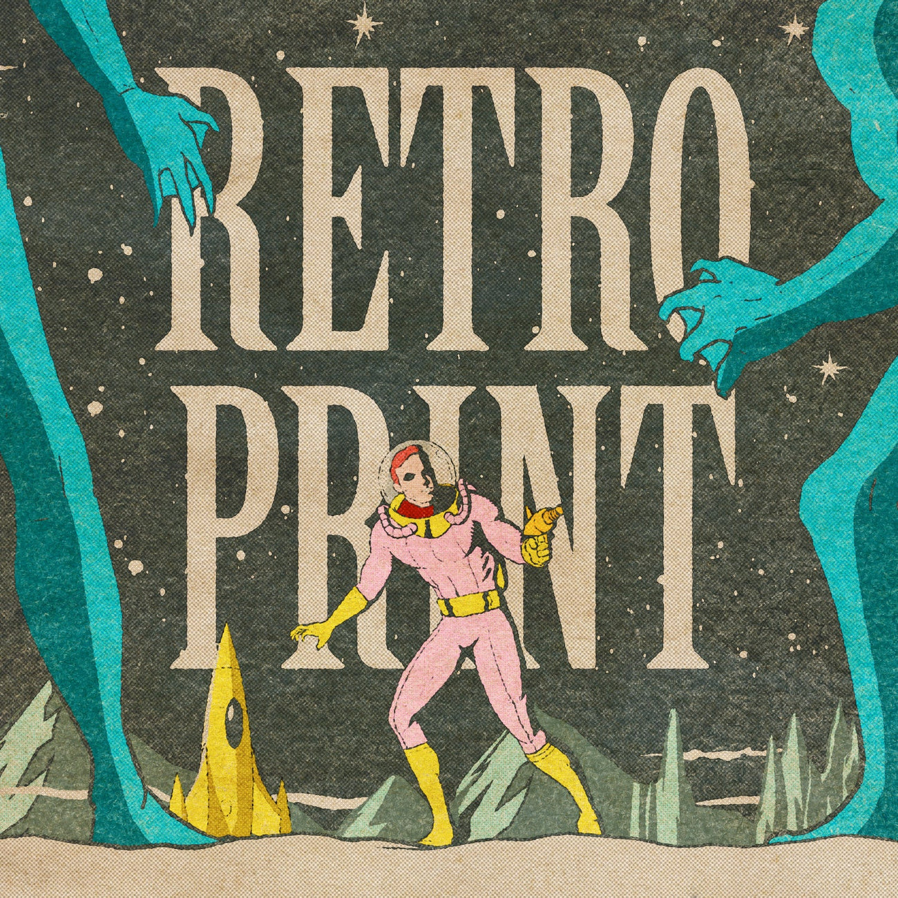 Retro Print Texture Effect by mockstar