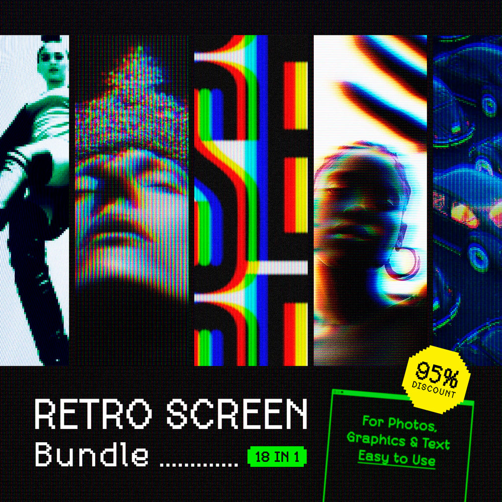 Retro Screen Effects Bundle by Pixelbuddha