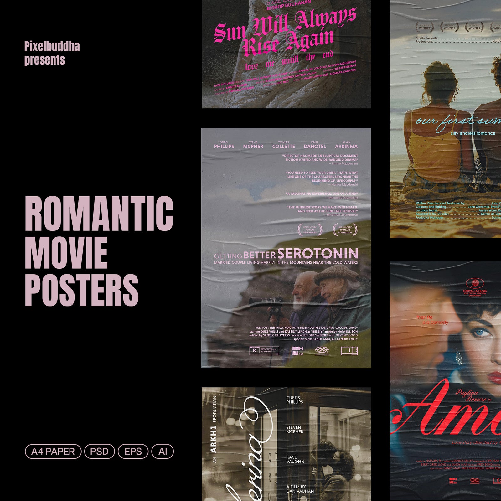 Romantic Movie Posters Collection by Pixelbuddha