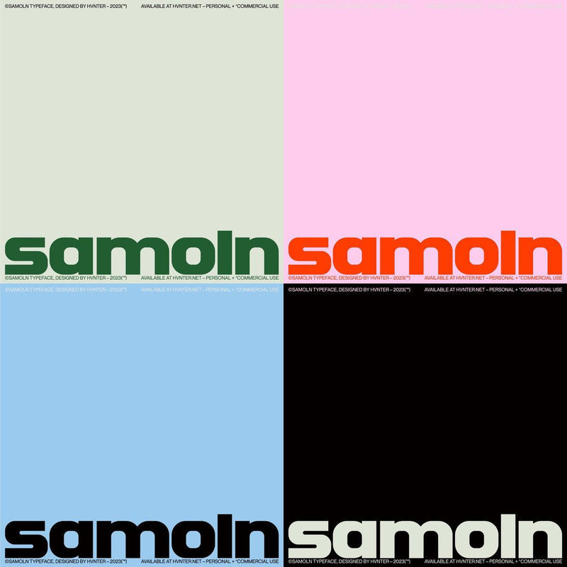 Samoln Typeface by HVNTER