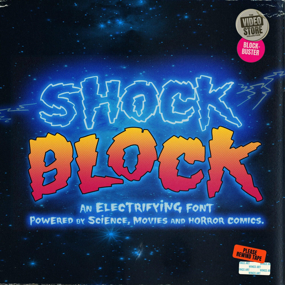 Shock Block: An Electrifying Font by Wingsart Studio