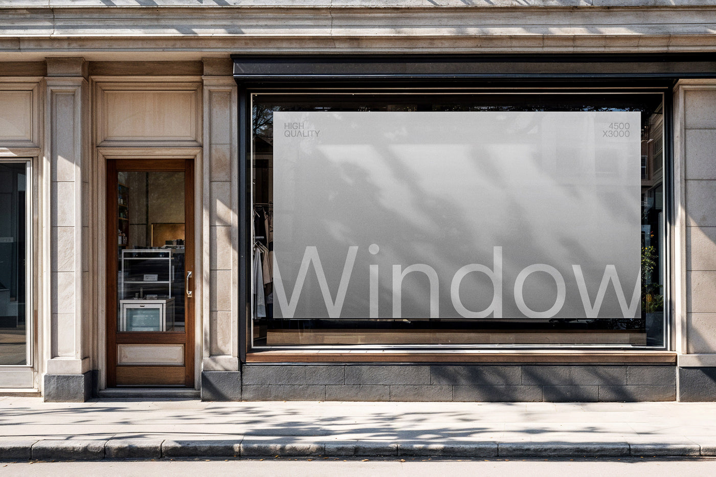 Shop Window Banner Mockup by Pixelbuddha